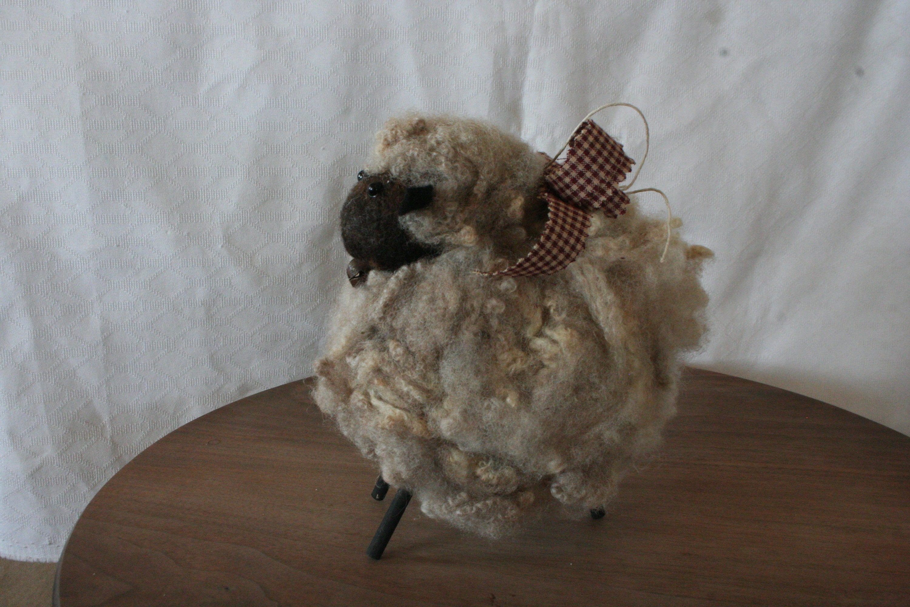 Sheep Decor Handmade all natural curly brown wool sheep - Etsy.de