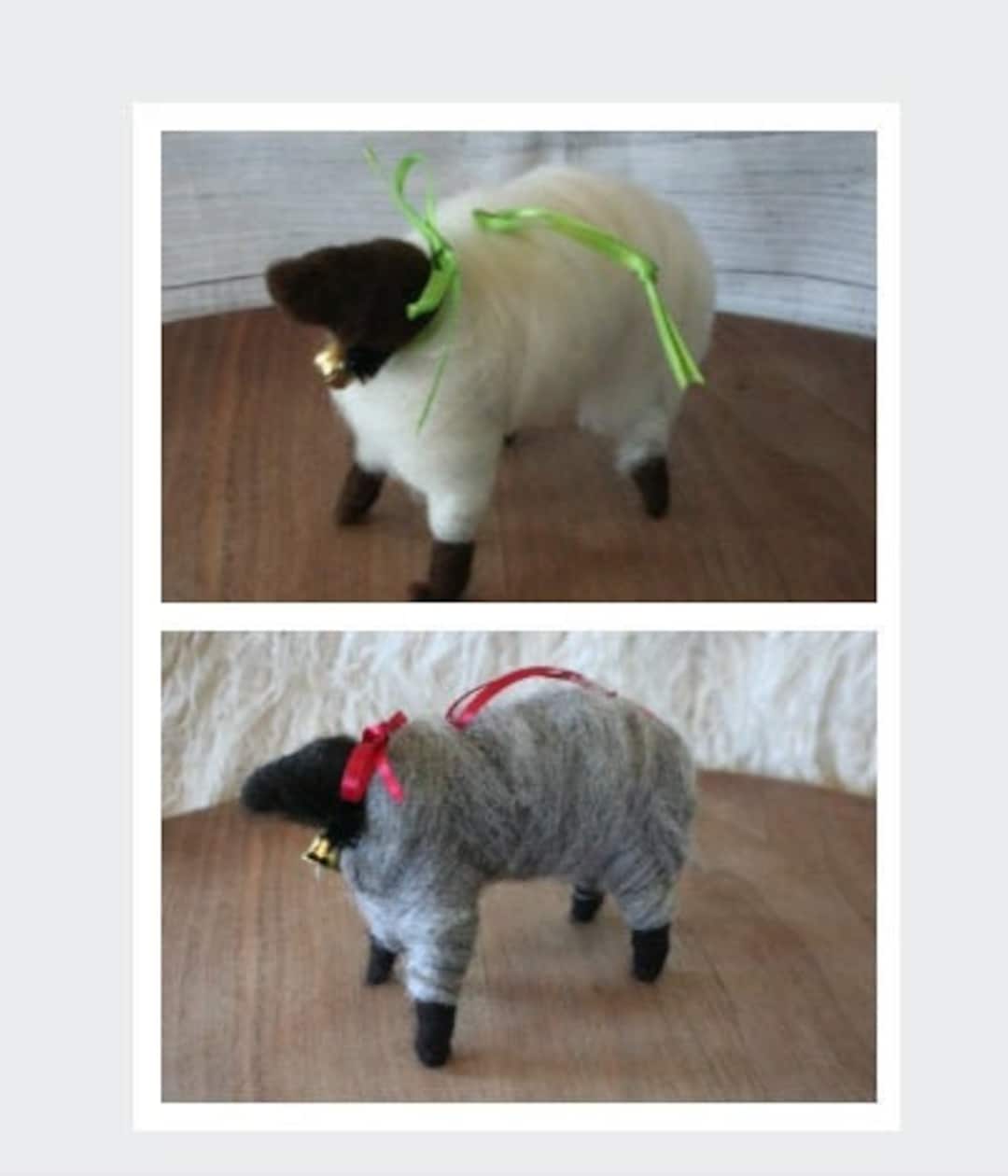 Lamb Ornament, Sheep Decor, Sheep Ornament, Fluffy Real Wool Sheep Ornament Made With Local Wool ...