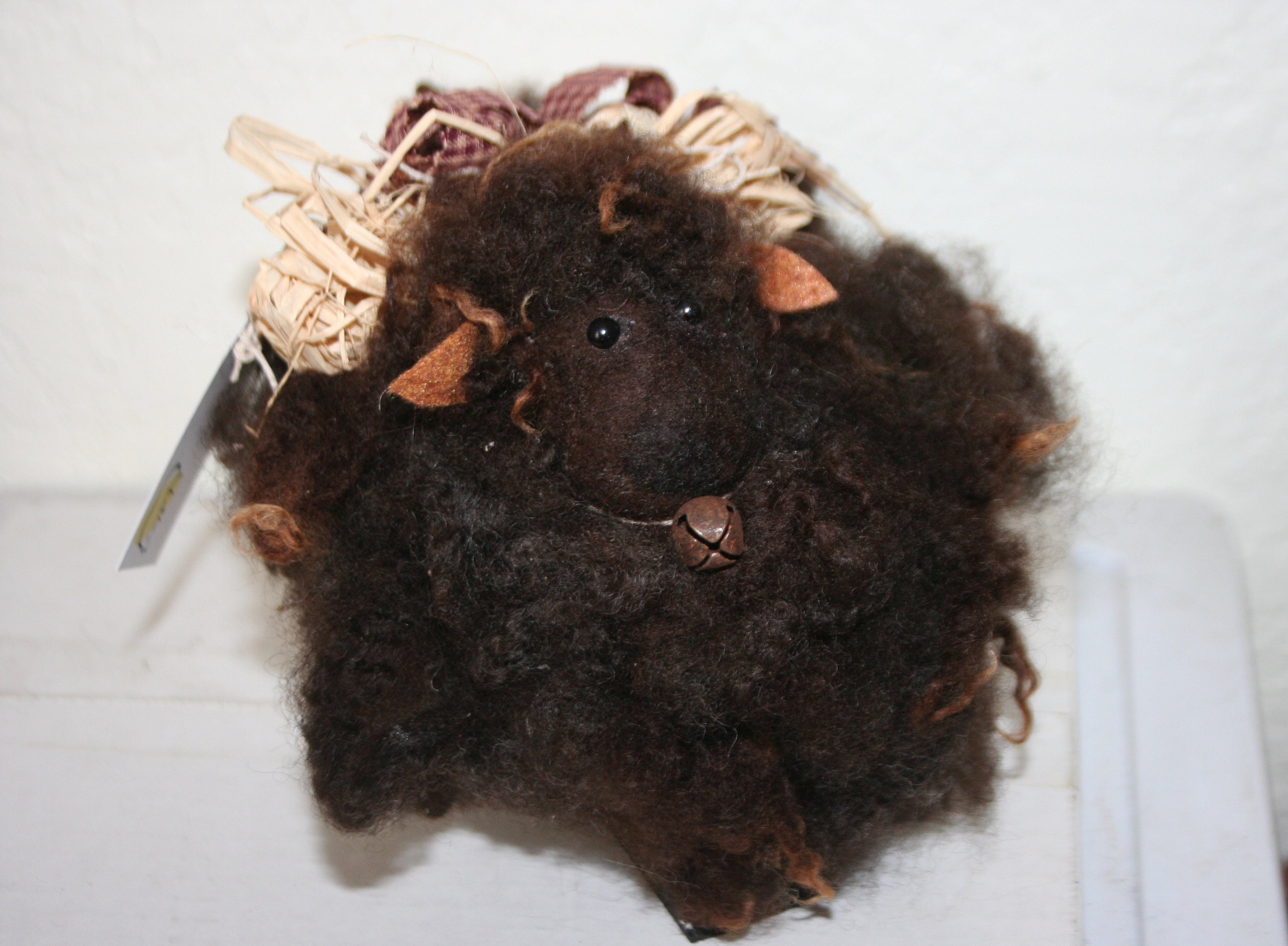 Rustic Wool Sheep Decor: Handmade Farmhouse Centerpiece - Etsy