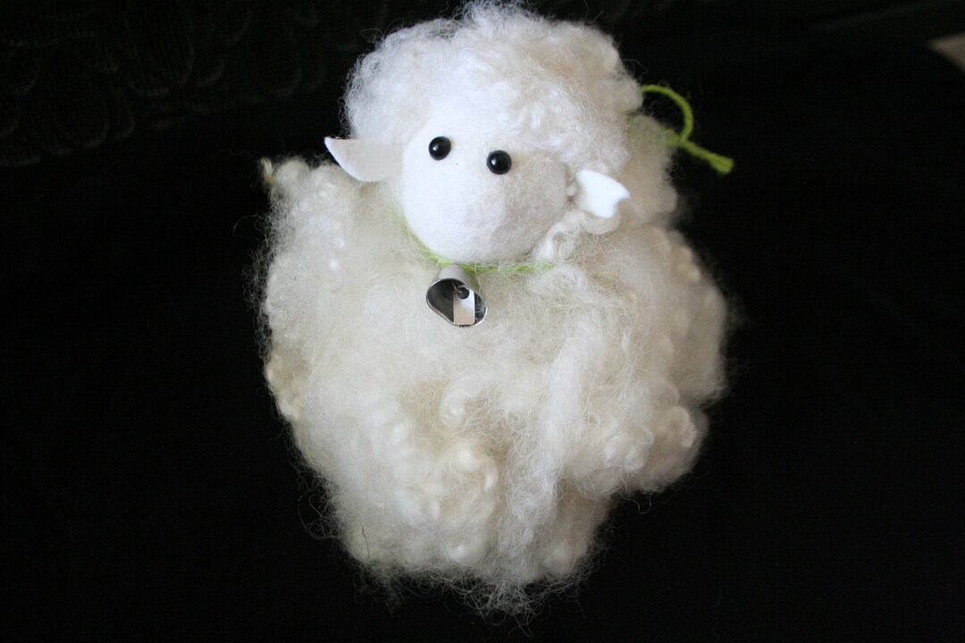 Sheep Decor, Handmade White Wool Sheep Decoration, Sheep Theme Decor ...