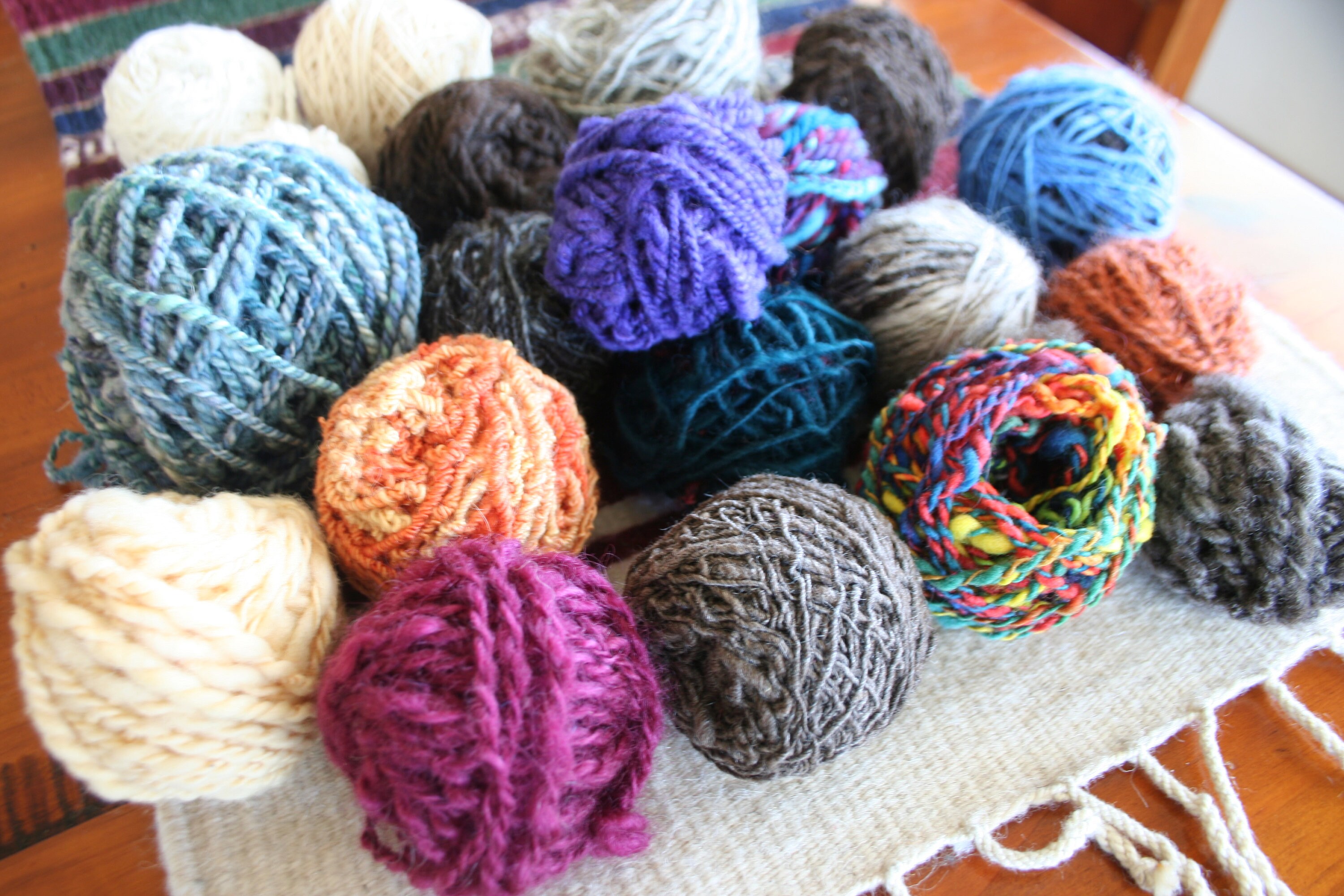 Yarn Balls Farm Decor Handspun Yarns Country Decor Natural and | Etsy