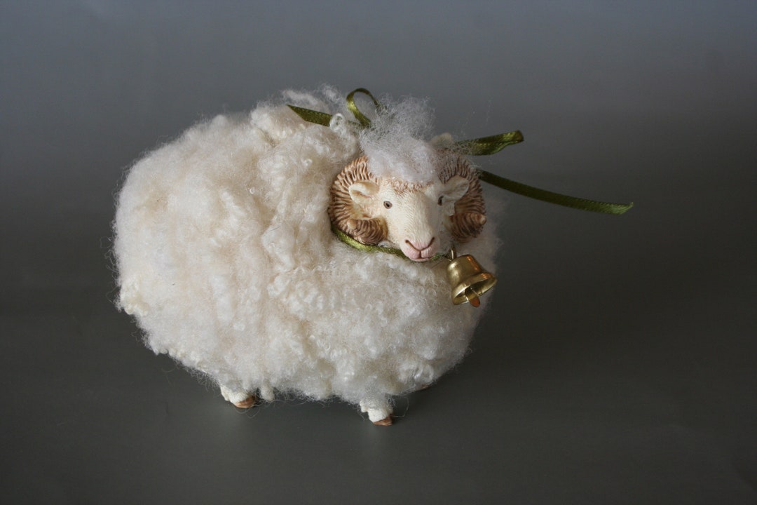 Needle Felted Merino Wool Ram Figurine: Farmhouse Sheep Decor - Etsy
