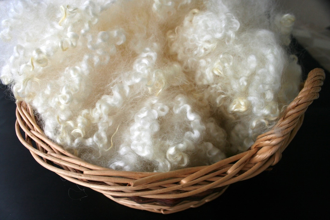 Highly Crimped White Border Leicester Washed Wool for Spinning Felting ...