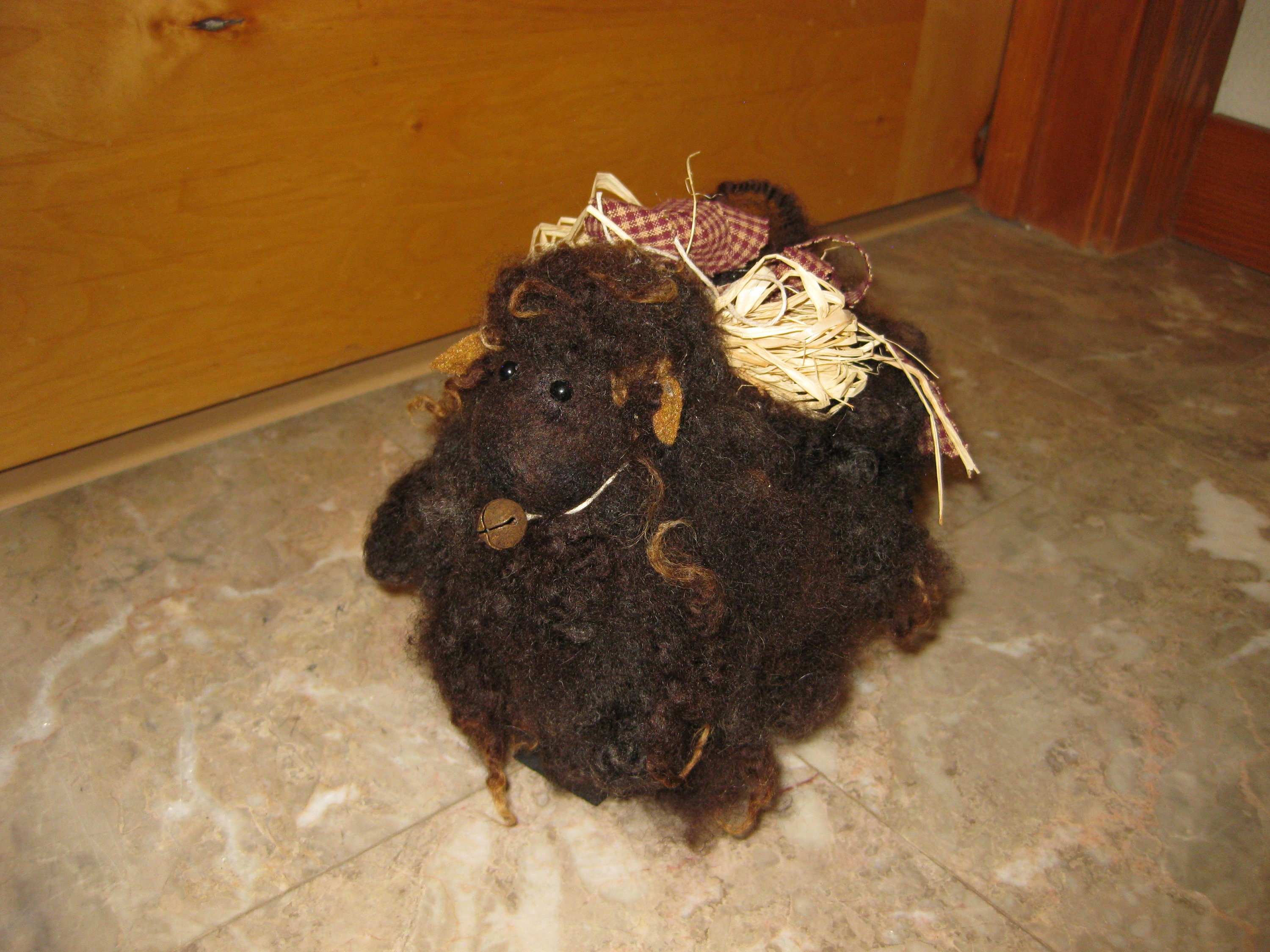 Rustic Wool Sheep Decor: Handmade Farmhouse Centerpiece - Etsy