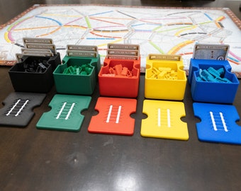 Ticket to Ride Route Card and Train Holder/organizer - Etsy