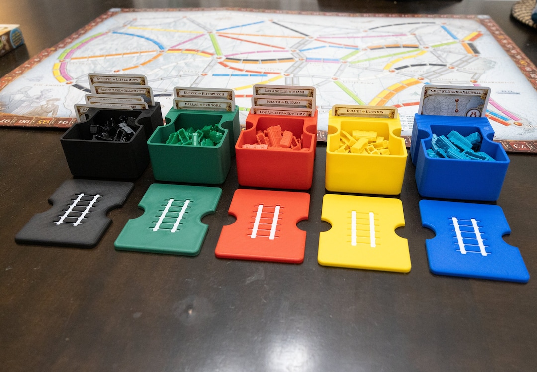 IMPROVED Ticket to Ride Train and Route Card Organizer - Compatible ...