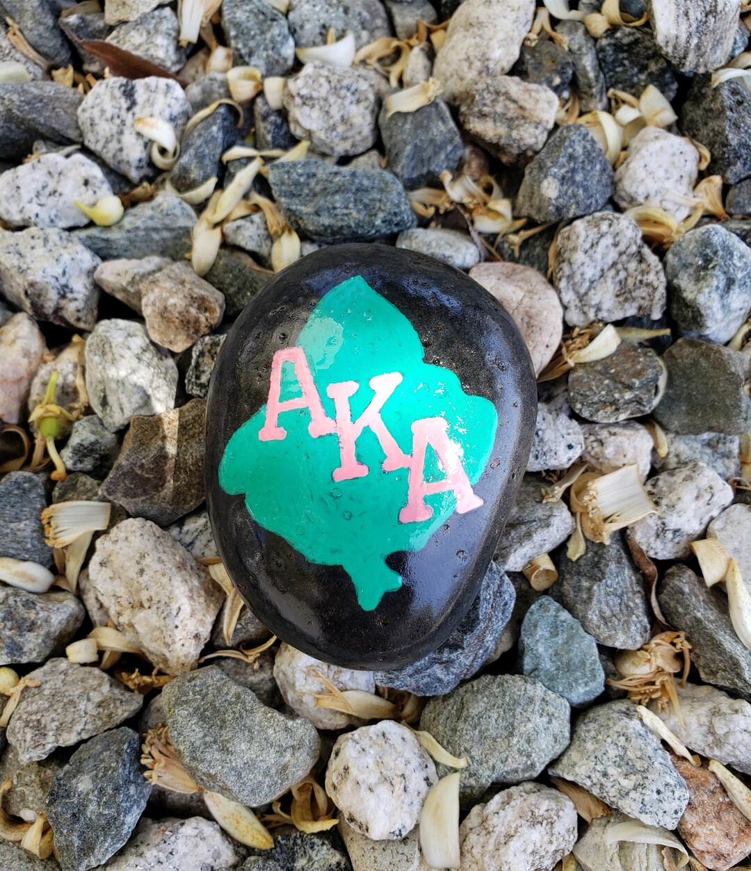 AKA IVY LEAF - Alpha Kappa Alpha Sorority, Rock Stone Art - Etsy