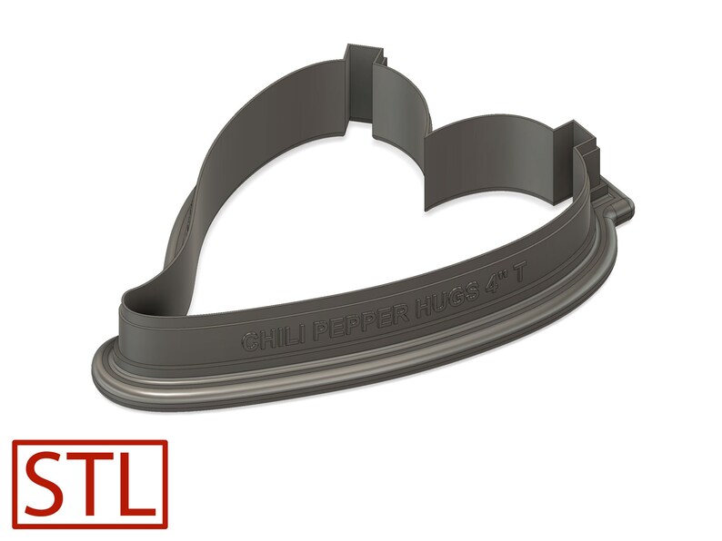 Chili Pepper Hug Cookie Cutter STL File - 4.0" Tall - Etsy