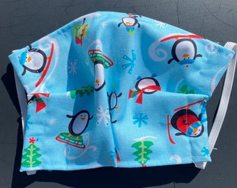 Custom Sizing / Winter Penguin Face Mask / 100% Cotton / 3 - Etsy