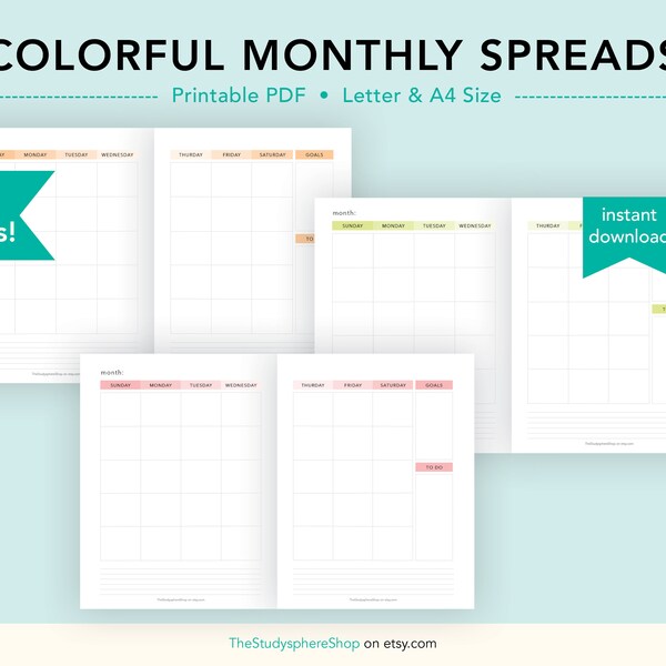 Empty Month Calendar - Etsy
