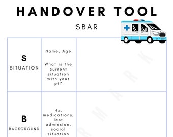 ATMIST HANDOVER TEMPLATE | Student Paramedic Resource - Etsy UK