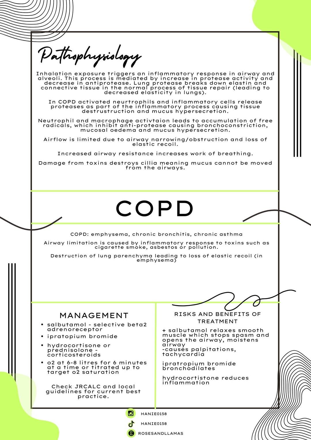 STUDENT PARAMEDIC NOTES: Copd Including Pathophysiology and Treatment ...