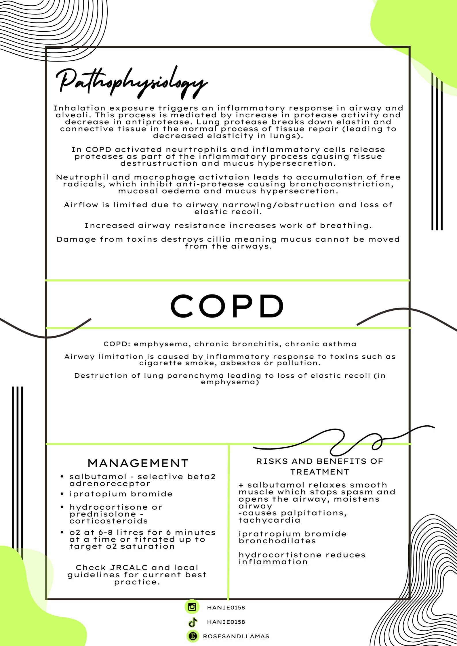 STUDENT PARAMEDIC NOTES: Copd Including Pathophysiology and Treatment ...