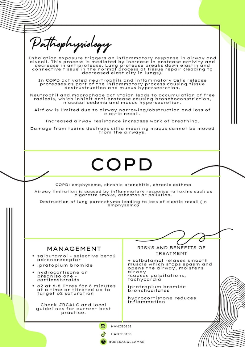 STUDENT PARAMEDIC NOTES: Copd Including Pathophysiology and Treatment ...