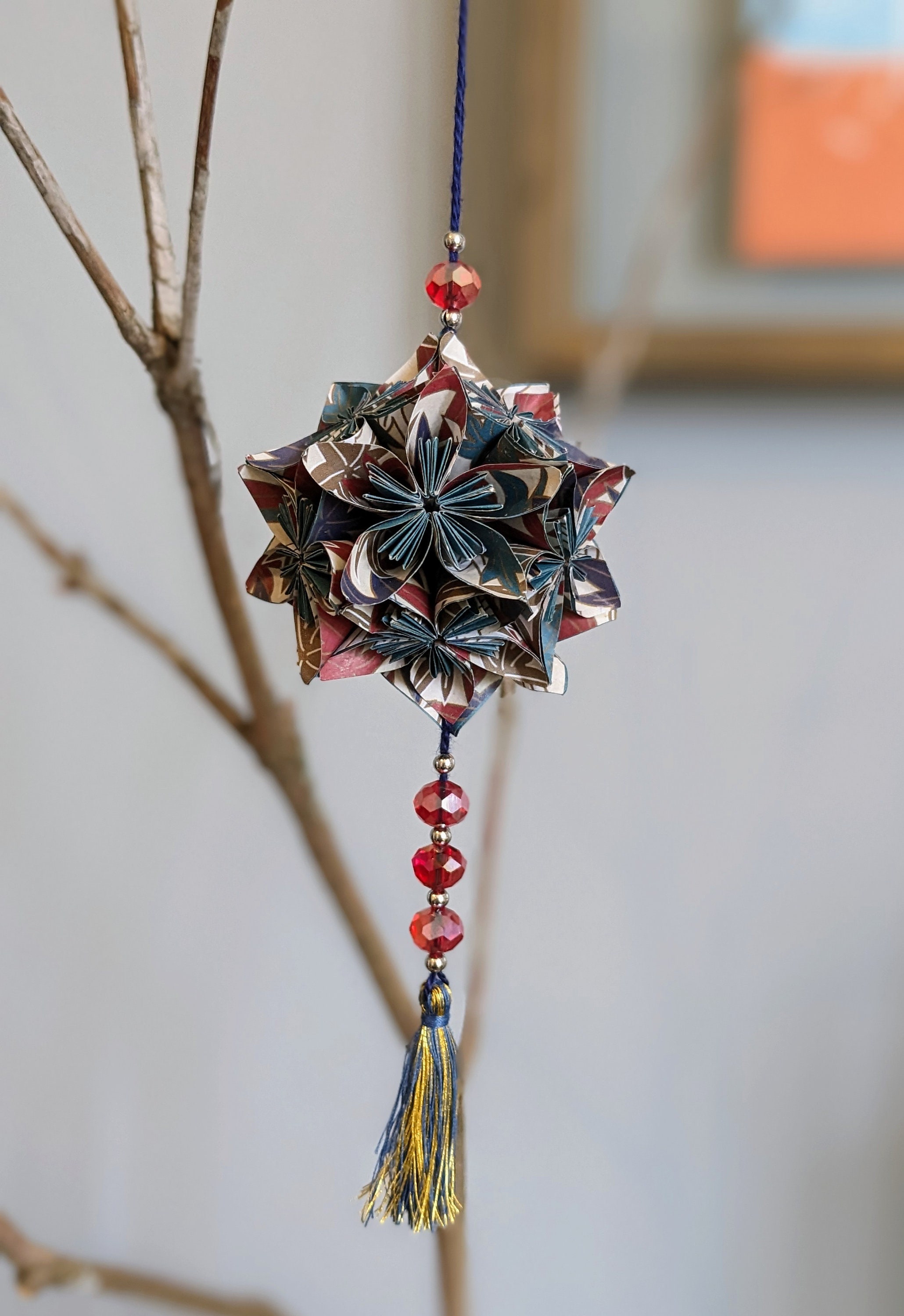 Kusudama Ball/origami Paper Flower/house Decoration/christmas Ornament ...