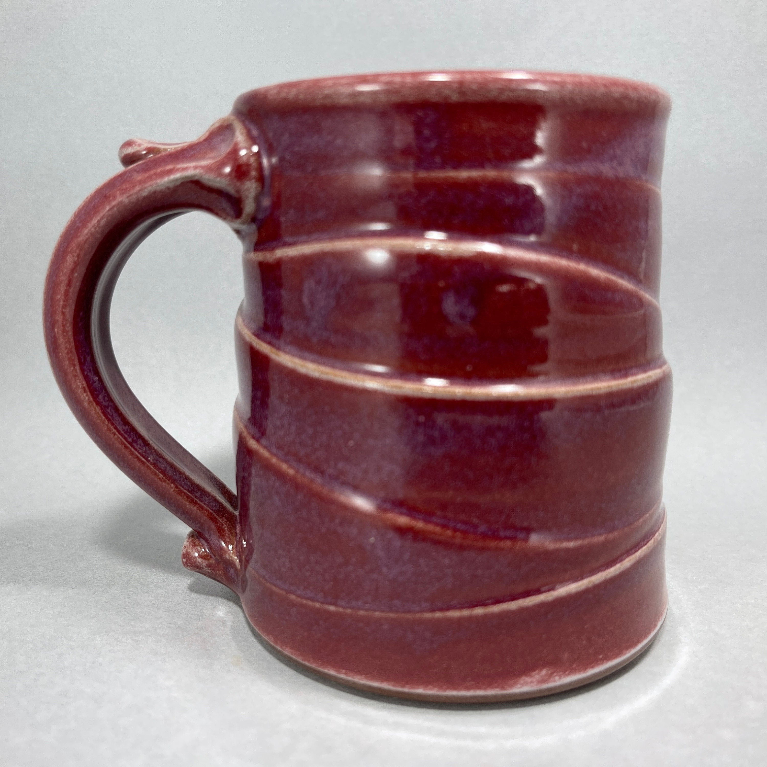 Pottery Mug Handmade Stoneware Coffee Mug in Raspberry Glaze | Etsy