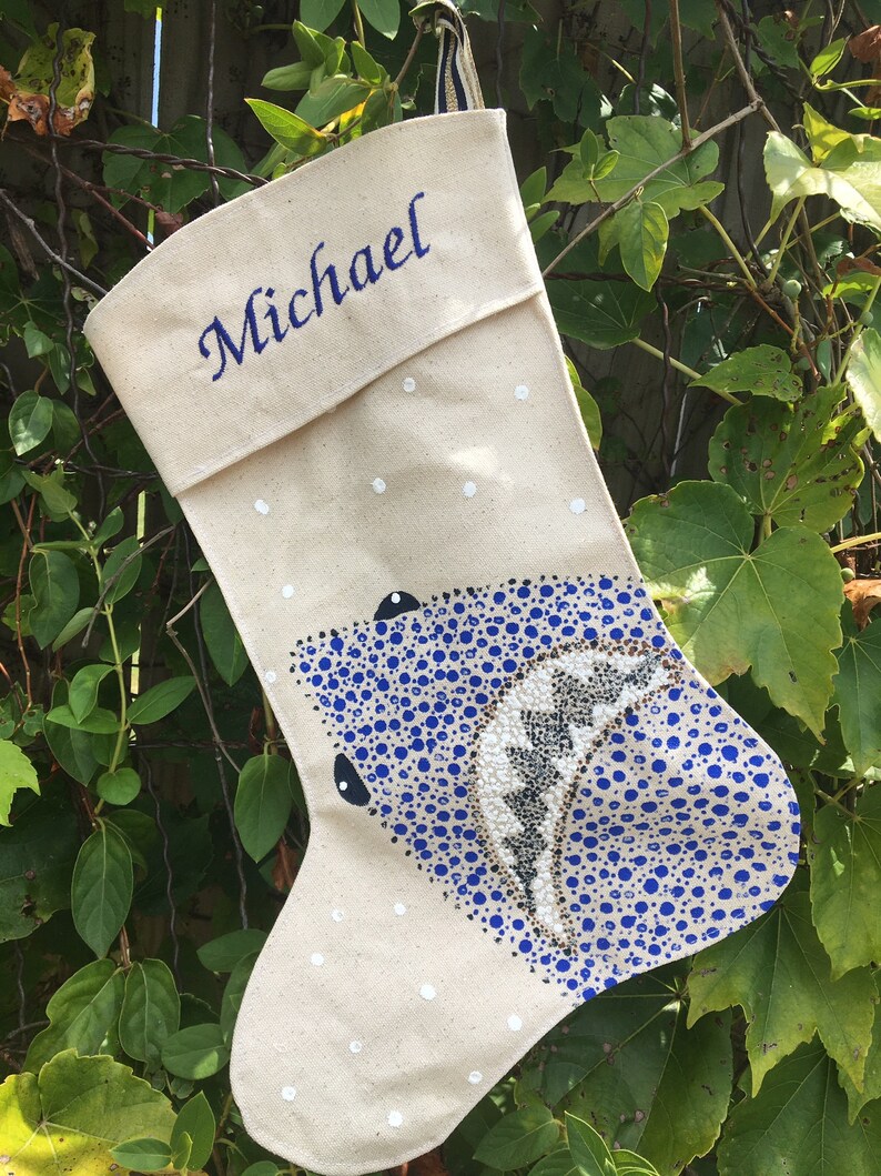 Shark Christmas Stocking | Etsy