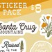 Santa Cruz Mountains Sticker Pack - Etsy