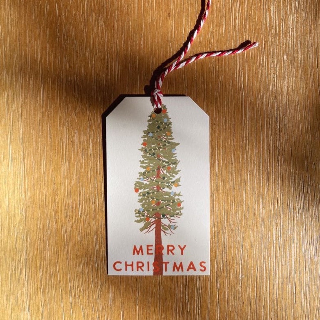 Redwood Tree Christmas Gift Tags - Etsy