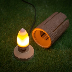 Swedish Fire Log Lamp - Etsy