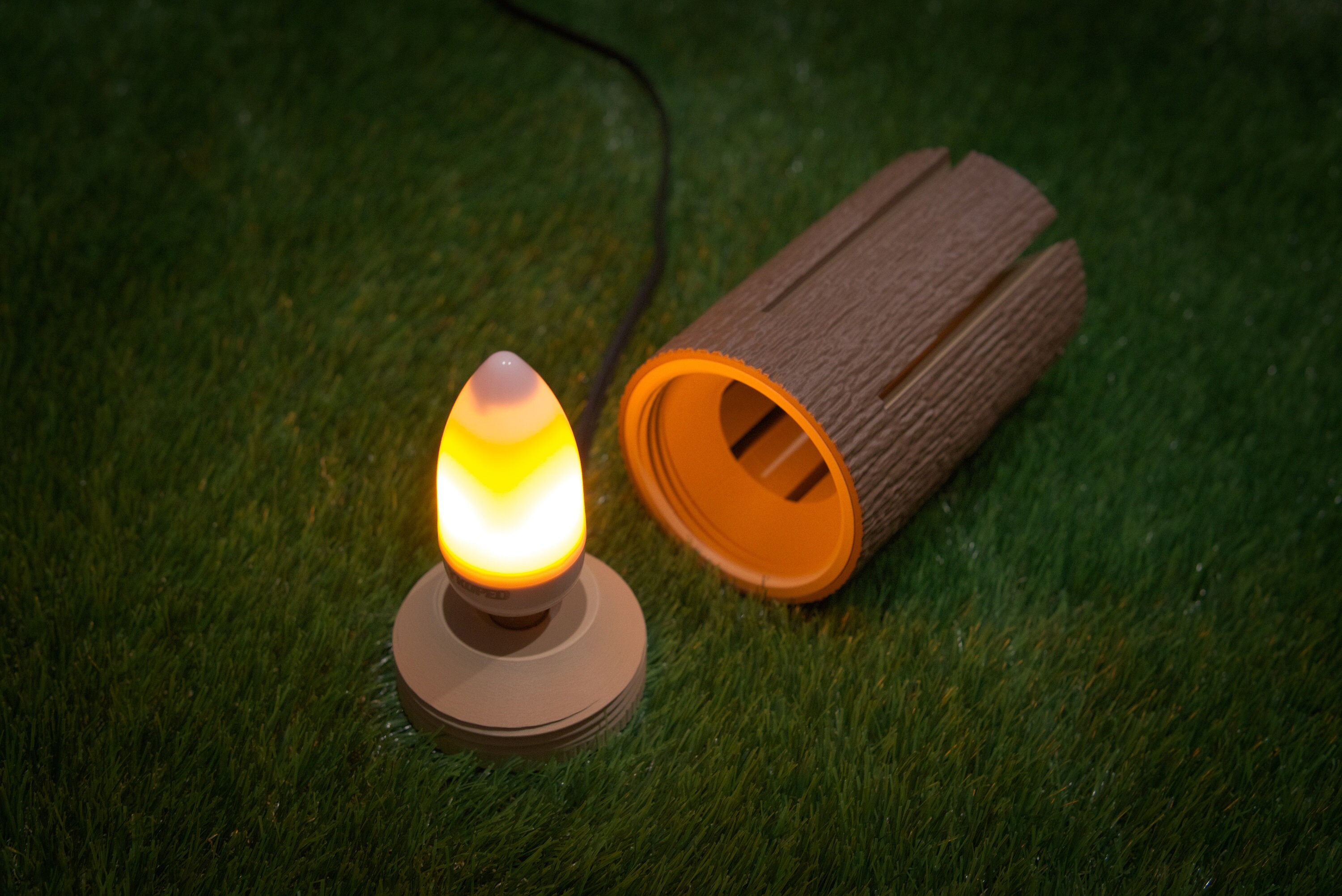 Swedish Fire Log Lamp - Etsy