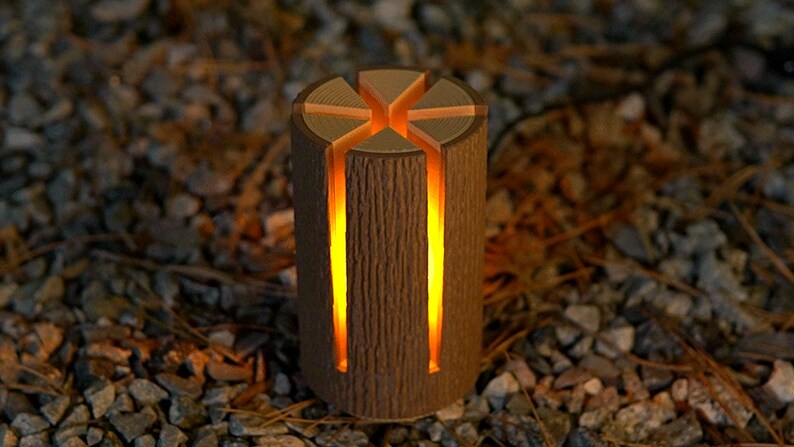 Swedish Fire Log Lamp - Etsy