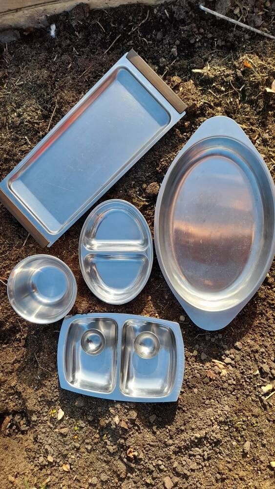 The curiosity approach. Mud kitchen tray set. 7 piece. | Etsy