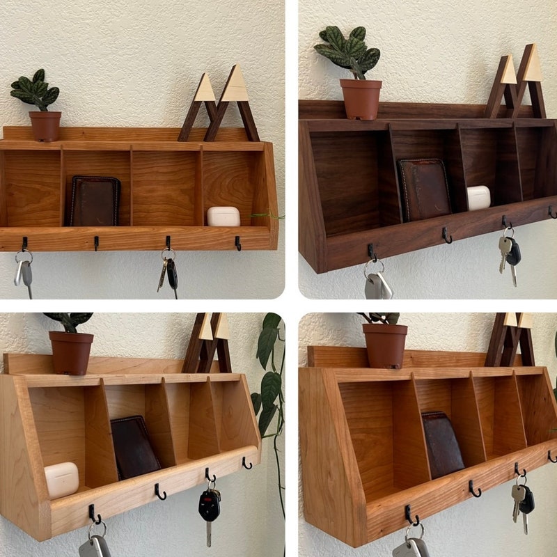 Wooden Key Wall Holder - Etsy