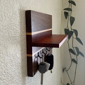 Elegant Key Rack - Handmade With Walnut, Maple, and Padauk- Entryway ...