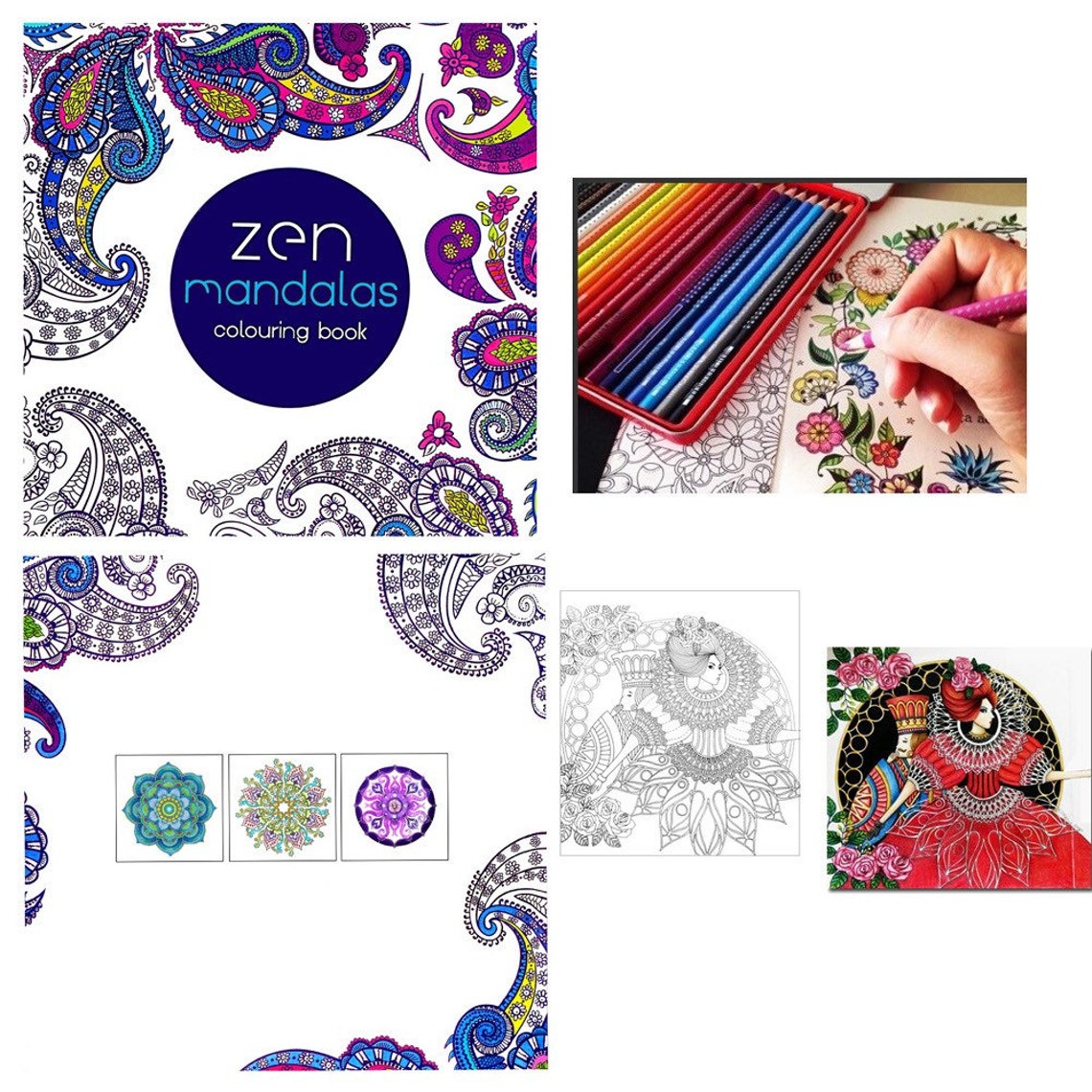 Zen Mandala Coloring Book: Adult Coloring Book for Relaxation - Etsy
