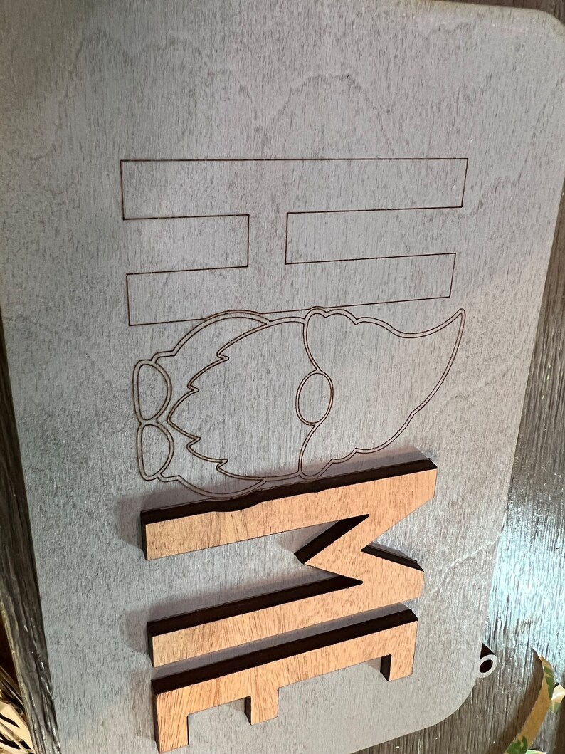 Glowforge Gnome Laser Ready Home Sign With Sign Frame SVG File - Etsy