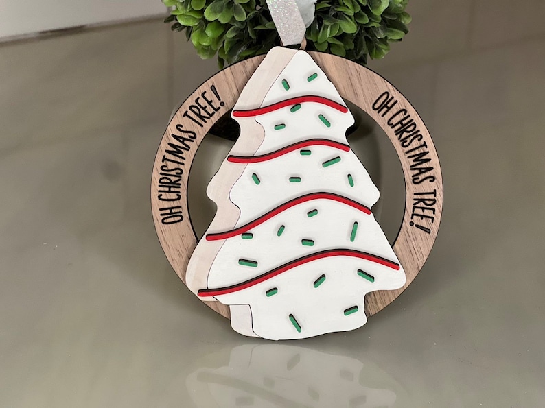 Glowforge Layered Christmas Tree Ornament OH Christmas Tree - Etsy