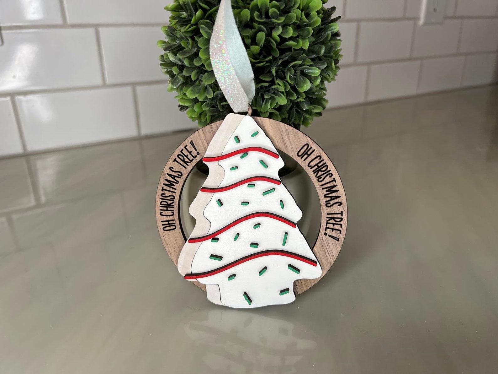 Glowforge Layered Christmas Tree Ornament, OH Christmas Tree! Snack ...