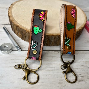 Laser SVG for Cactus Key Fob, Leather Boho Western Boutique Strap-file ...