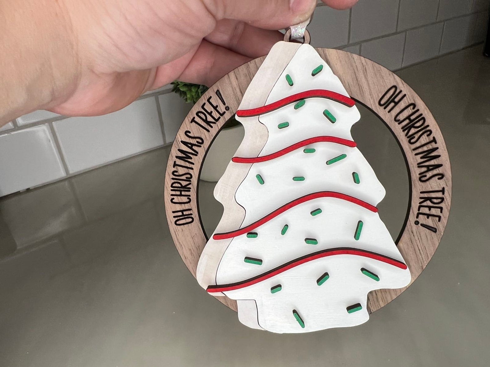 Glowforge Layered Christmas Tree Ornament OH Christmas Tree - Etsy