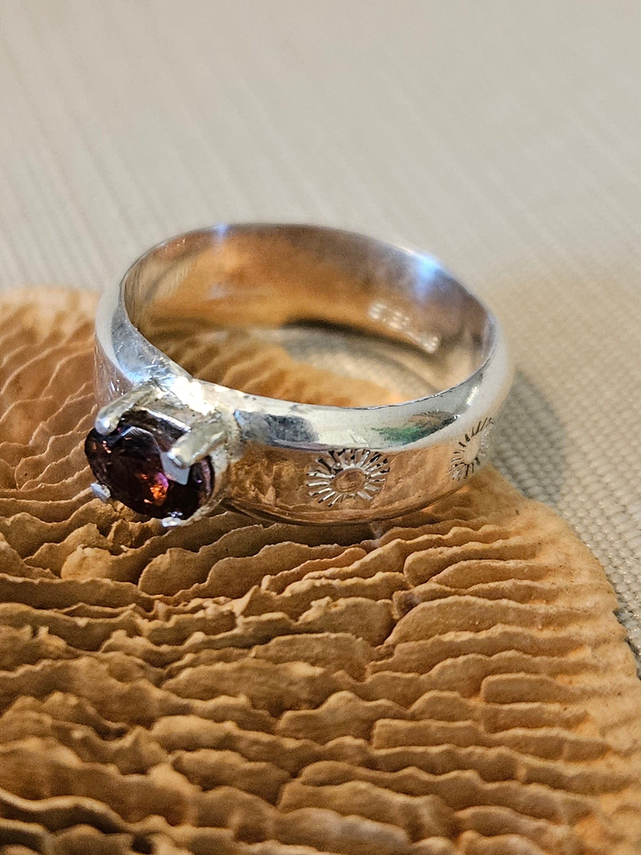 Tourmaline Ring, Petite Silver Rings, Size 5, Pinkie Ring, One of a ...