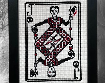Jack of Spades Skull Cross Stitch Pattern, Instant PDF Download, X ...