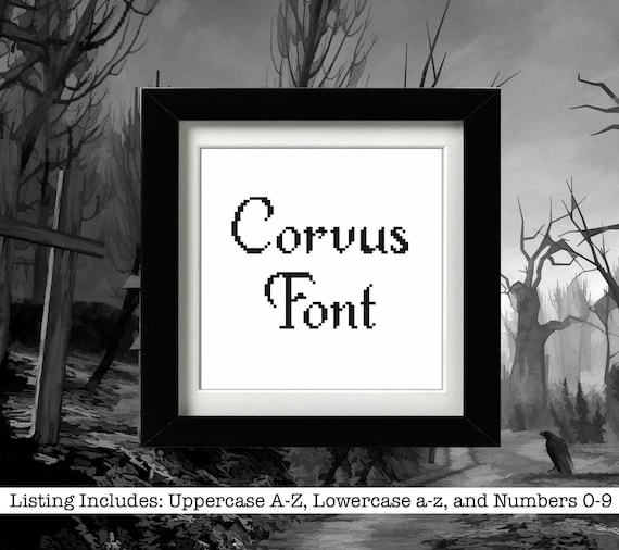 The Corvus Alphabet Cross Stitch Font PDF Download - Etsy