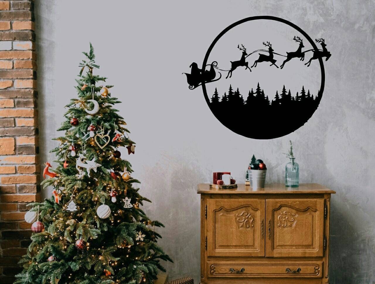Metal Merry Christmas Sign Merry Christmas Metal Wall Sign - Etsy UK