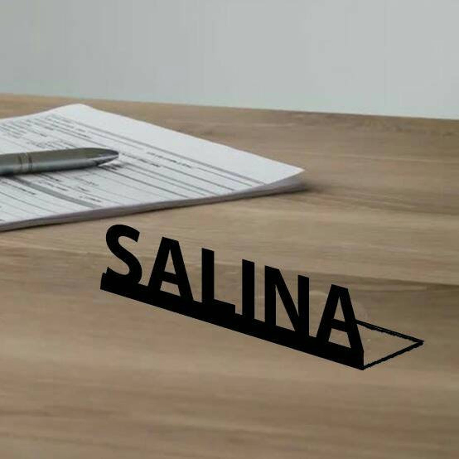 Custom Name Desk Sign/ Personalised Metal Signs/ Custom Company Signs ...