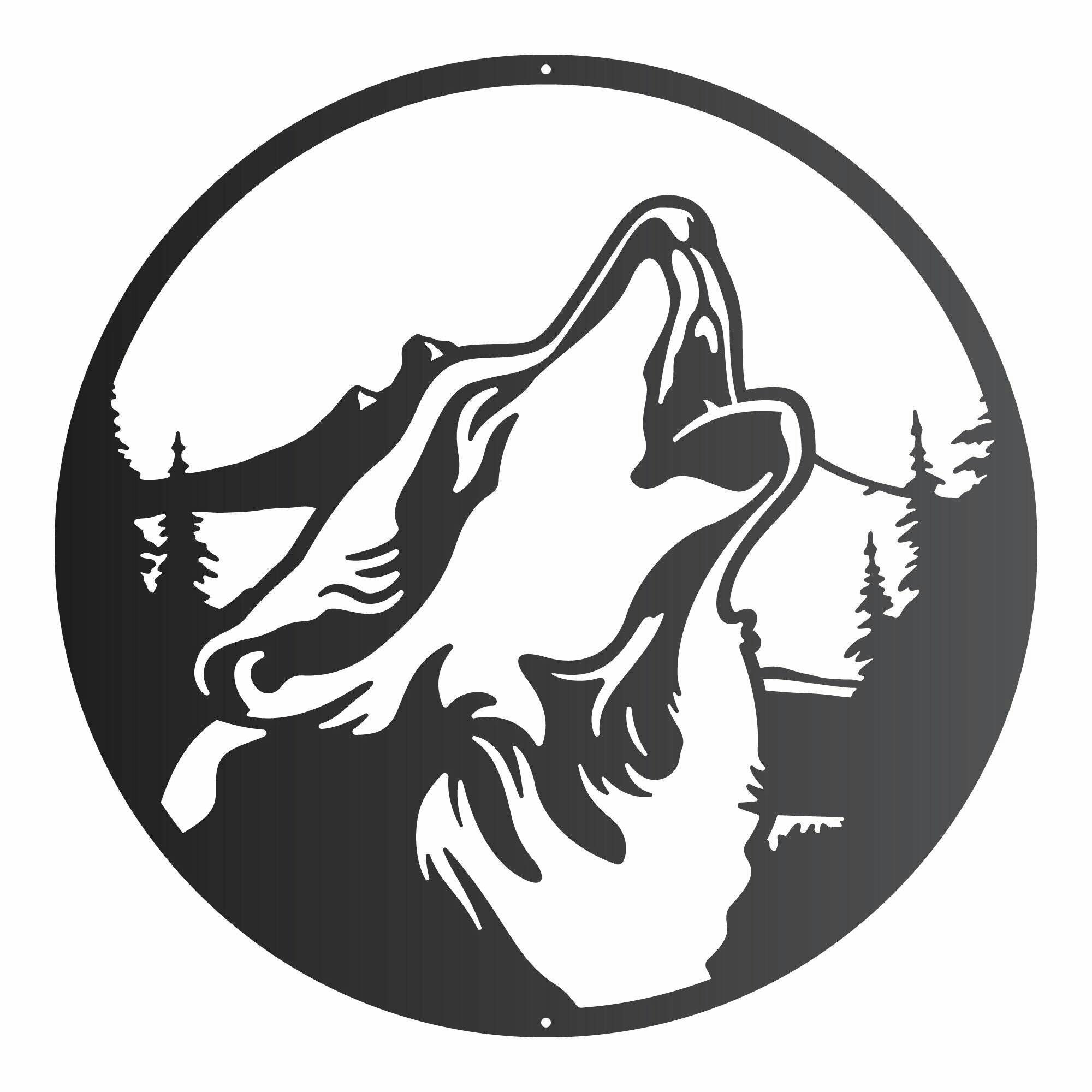 Outdoor Wolf Metal Wall Art - Etsy