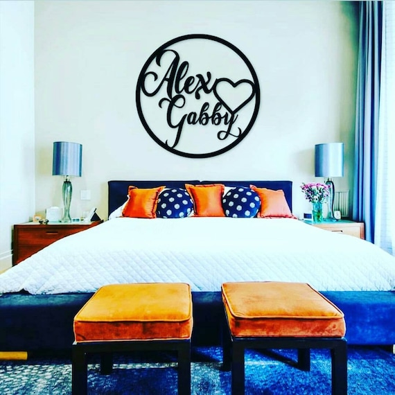 Laser Cut Name Couple Metal Sign Metal Wall Decor Custom - Etsy