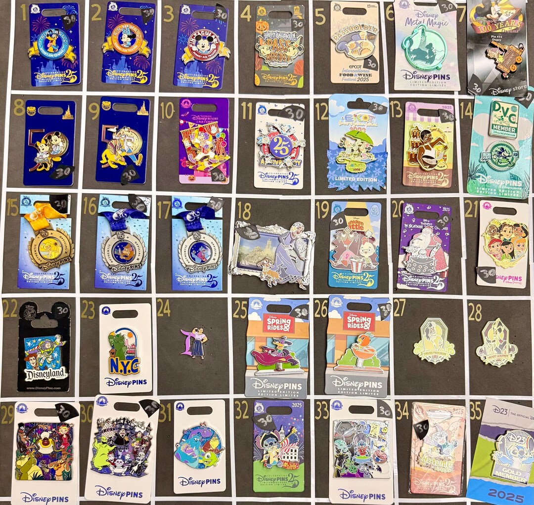 Carded Authentic Disney Pins! Pick a Pin! WDW. 25 Year, Passholder, 50 ...
