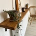 Rustic Solid Wood Radiator Shelf With Cast Iron Brackets | Handcrafted ...