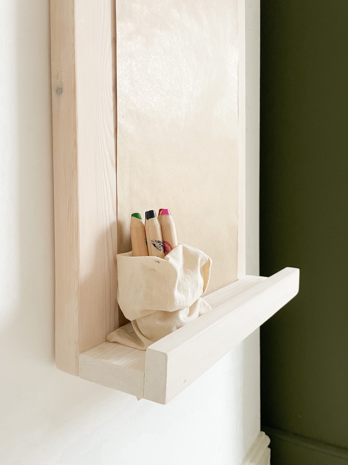 Wall Mounted Easel With Shelf Made From Solid Wood | Etsy UK