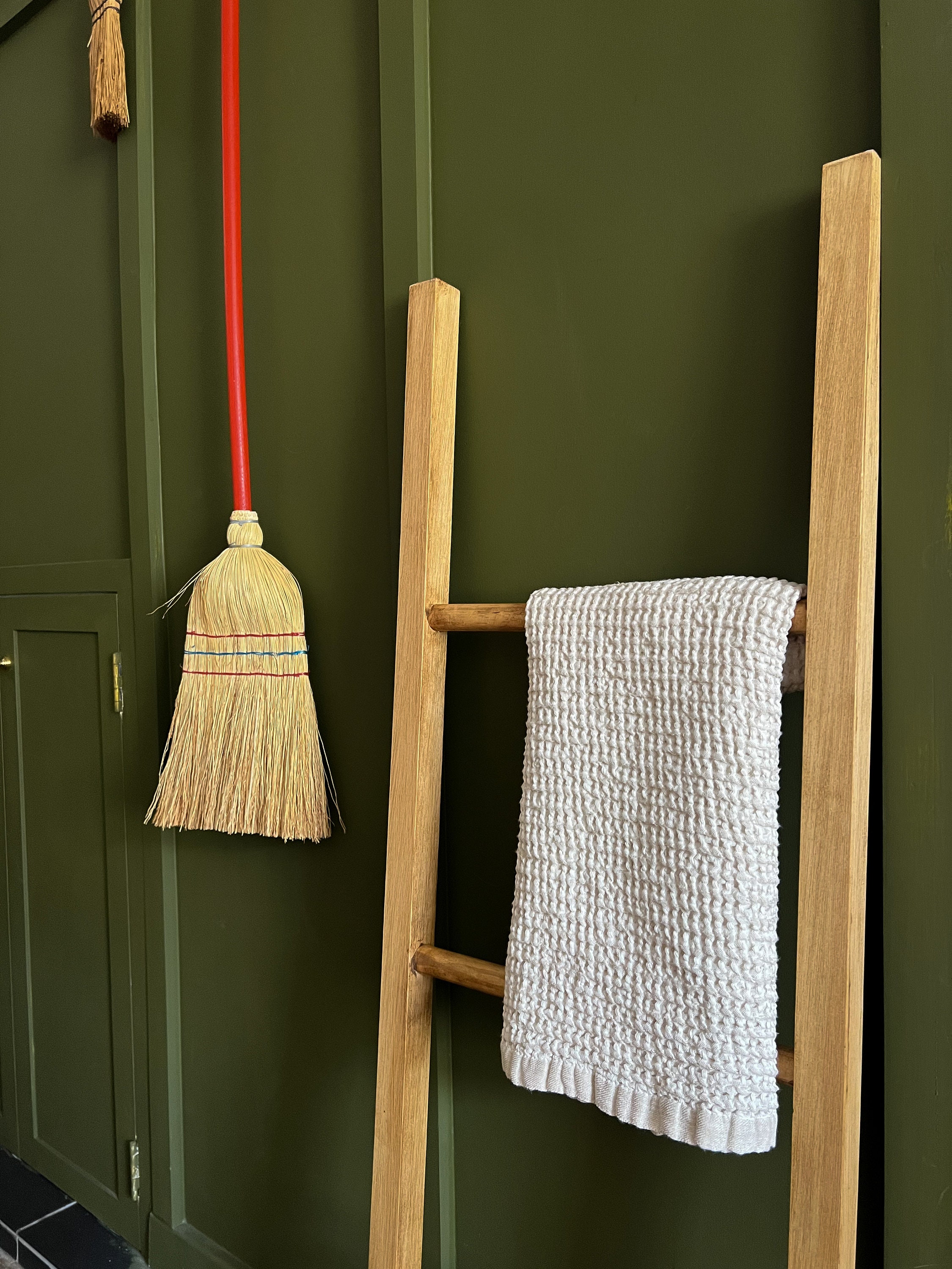 Rustic Style Solid Wood Blanket Ladder | Wooden Towel Rack | Towel ...