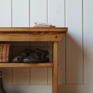 Vintage Style Shoe Bench Made From Solid Wood | Rustic Shoe Bench ...