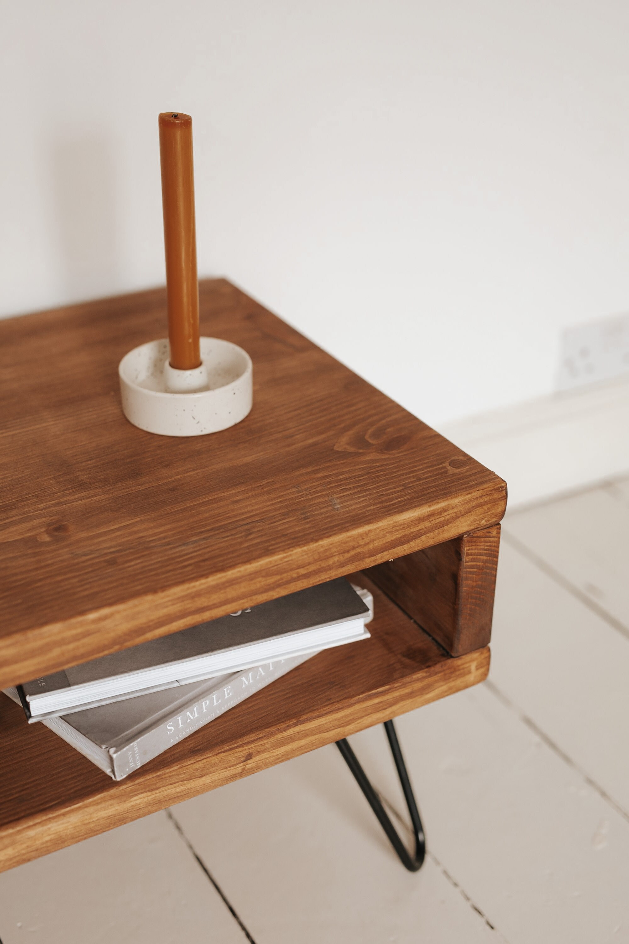Rustic Storage Coffee Table Made From Solid Wood With Hairpin | Etsy