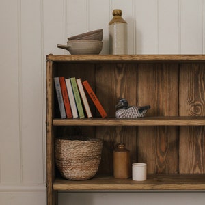 Vintage Style Bookcase Made From Solid Wood | Rustic Bookcase | Wooden Bookshelf | Rustic ...