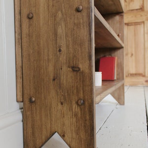 Vintage Style Bookcase Made From Solid Wood | Rustic Bookcase | Wooden Bookshelf | Rustic ...